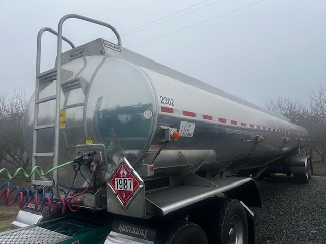 2023 POLAR 9500 GAL., 4-COMPT., 2-AXLE ALUMINUM SEMI TANK TRAILER